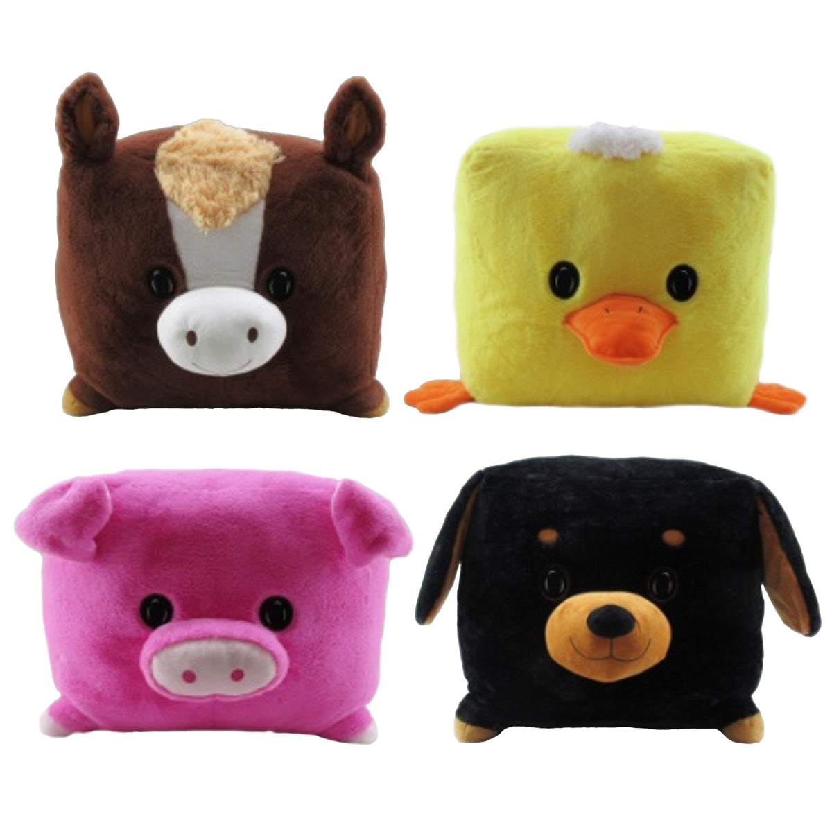 Set of Plush Cube Animals, 4 Asst, 21" #51505A-D – Goffa Toys
